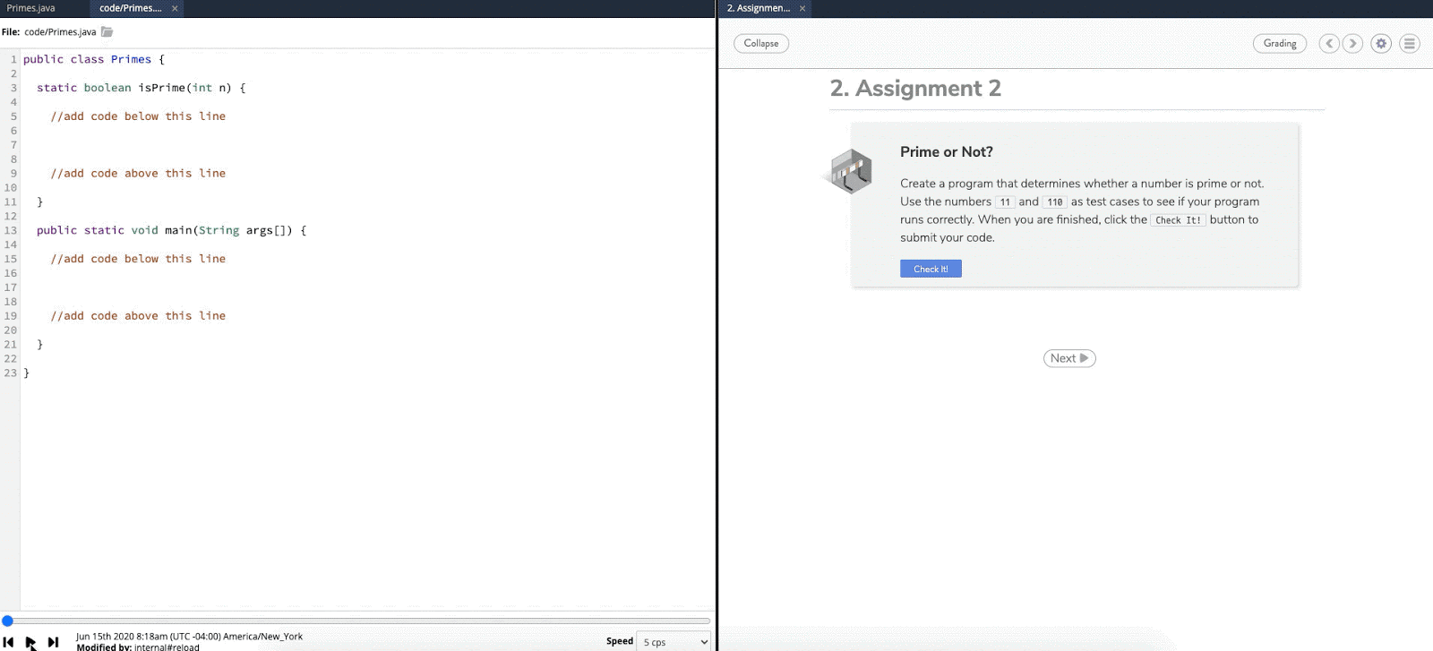 How to Review Code Using Codio’s Code Playback Tool | Codio