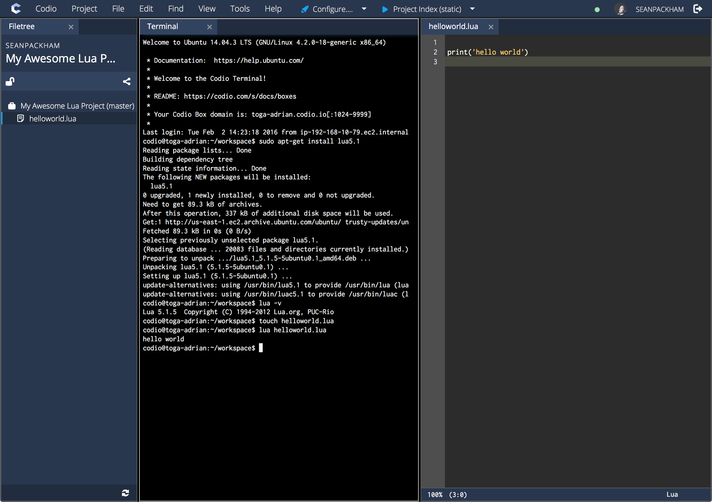 Online IDE | Edit, Compile, & Run Code | Codio