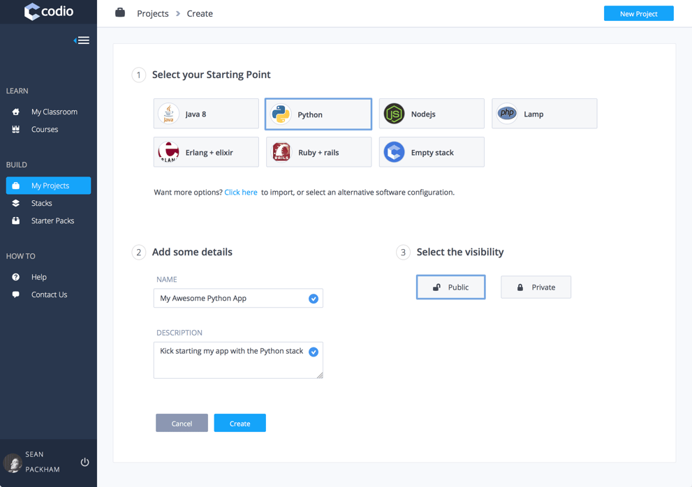 Codio Stacks: A guide on how to build reusable cloud software stacks