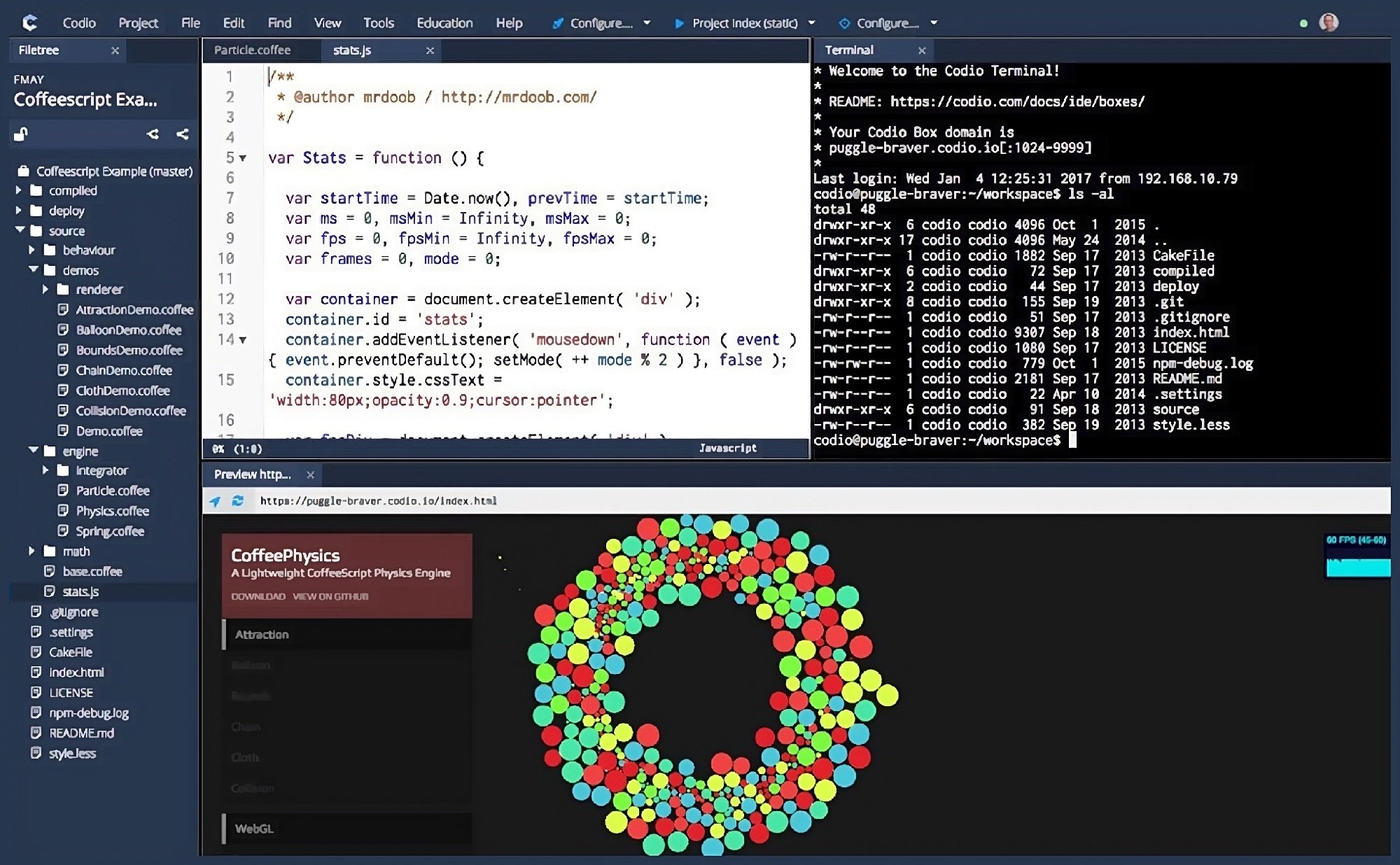 Online IDE | Edit, Compile, & Run Code | Codio